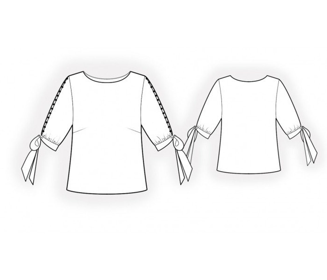 2150 Blouse Top Sewing Pattern PDF S-M-L-XL or Made to - Etsy