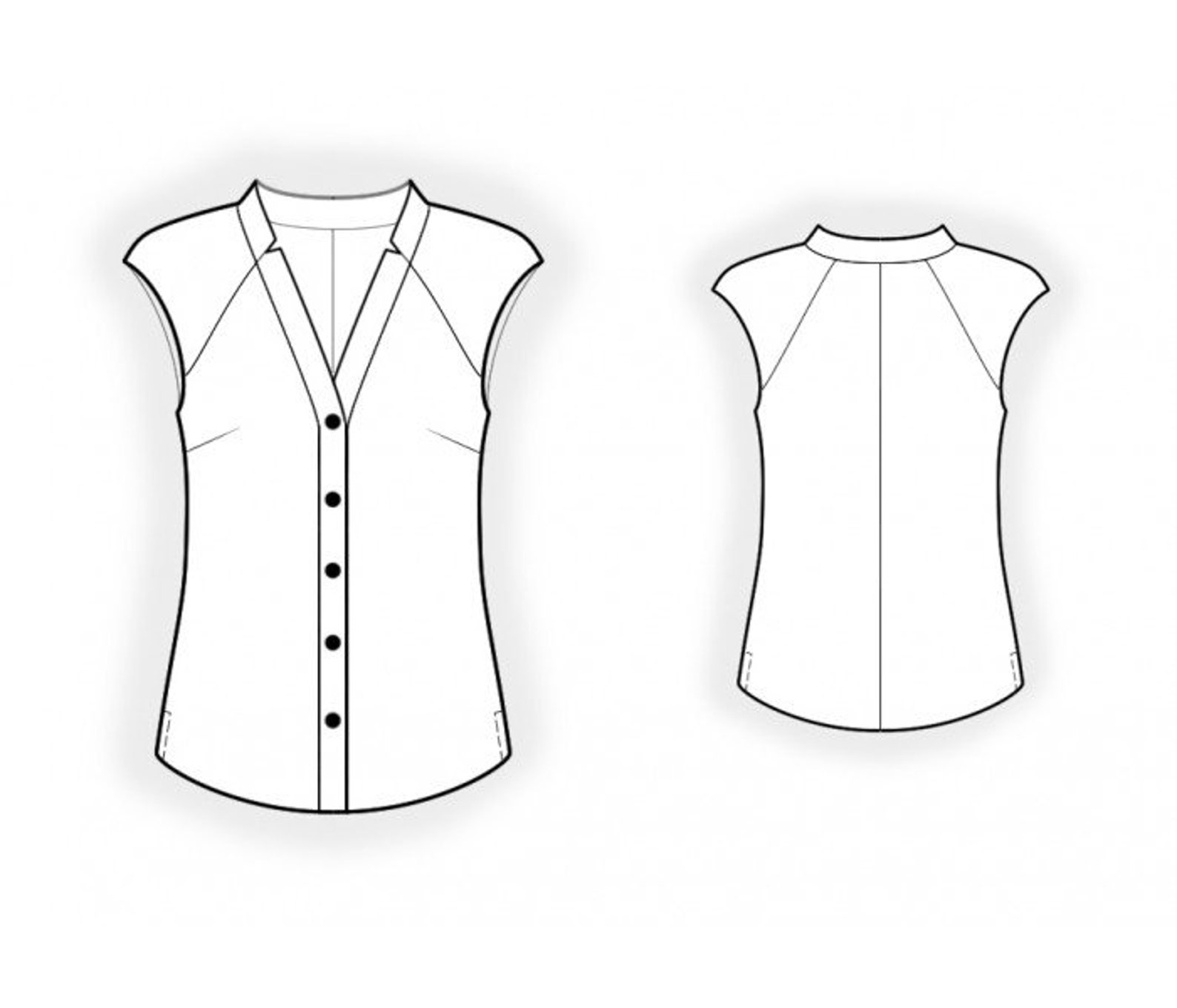 2131 Blouse Top Sewing Pattern PDF S-M-L-XL or Made to - Etsy