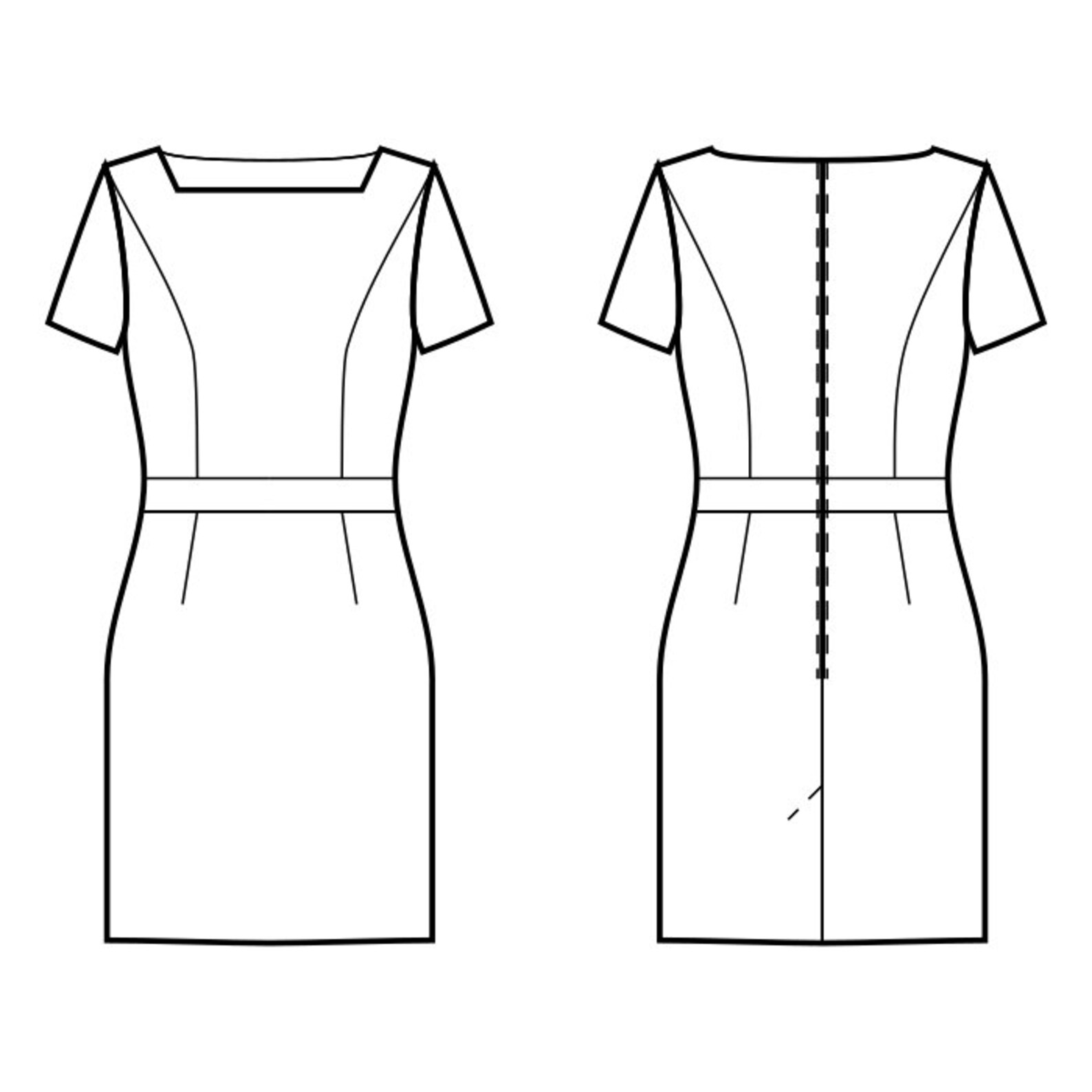 Women's Tailored Dress Sewing Pattern PDF - 4xs-9xl/custom Size ...