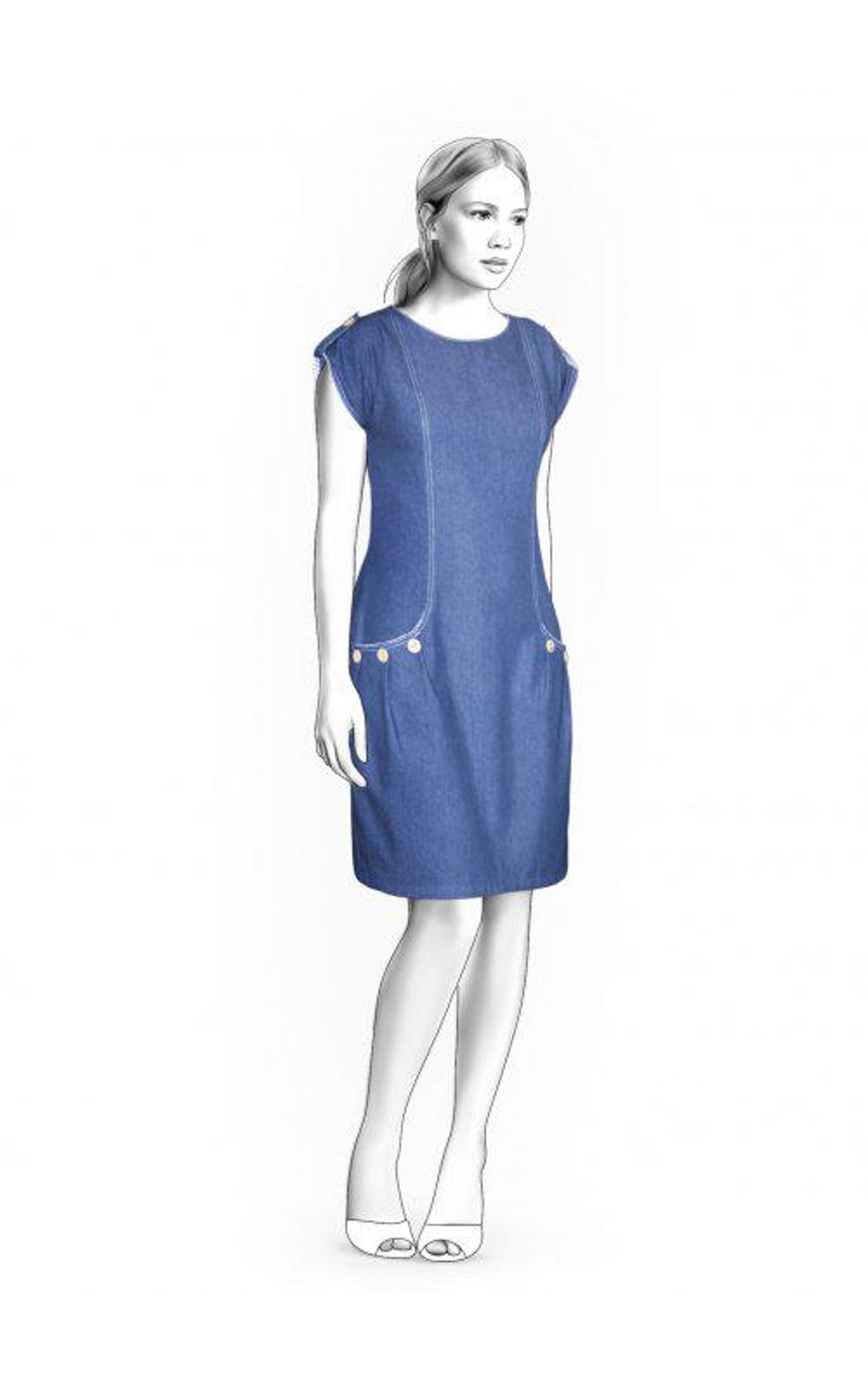 4026 Women's Dress Sewing Pattern PDF - S,M,L,XL / Custom Size ...