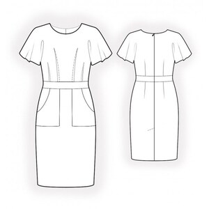 2147 Women's Dress Sewing Pattern PDF - S,M,L,XL / Custom Size ...