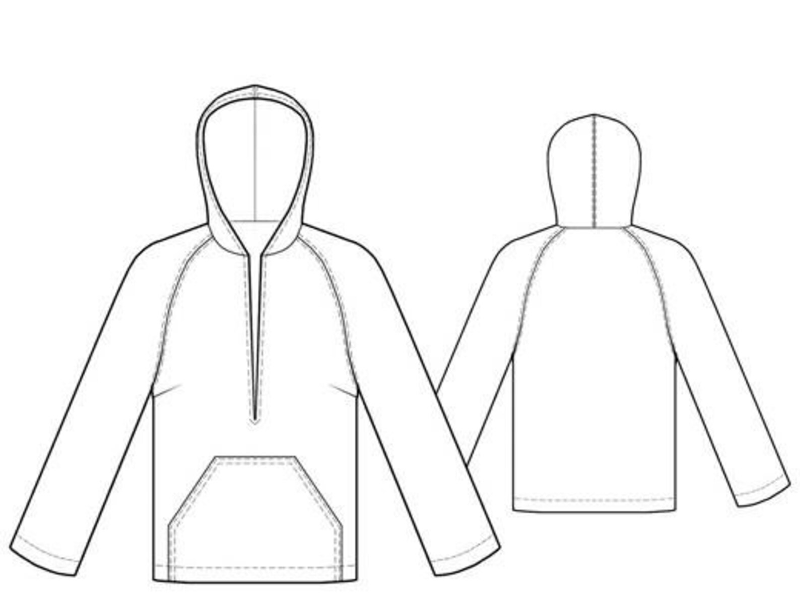 5755 Pullover Sewing Pattern PDF - S-M-L-XL or Made to Measure Sewing ...