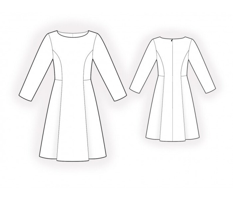 2115 Women's Dress Sewing Pattern PDF - S,M,L,XL / Custom Size ...