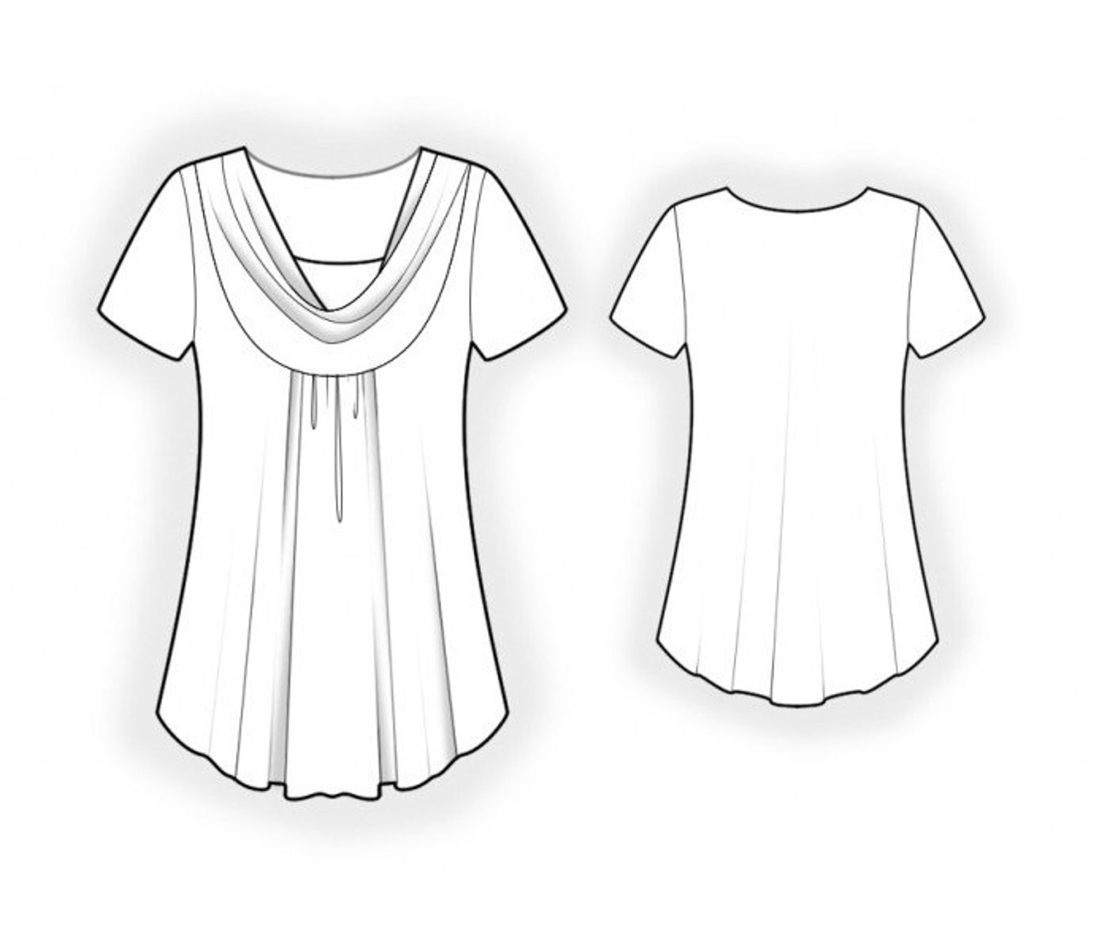 2354 Blouse Top Sewing Pattern PDF S-M-L-XL or Made to - Etsy