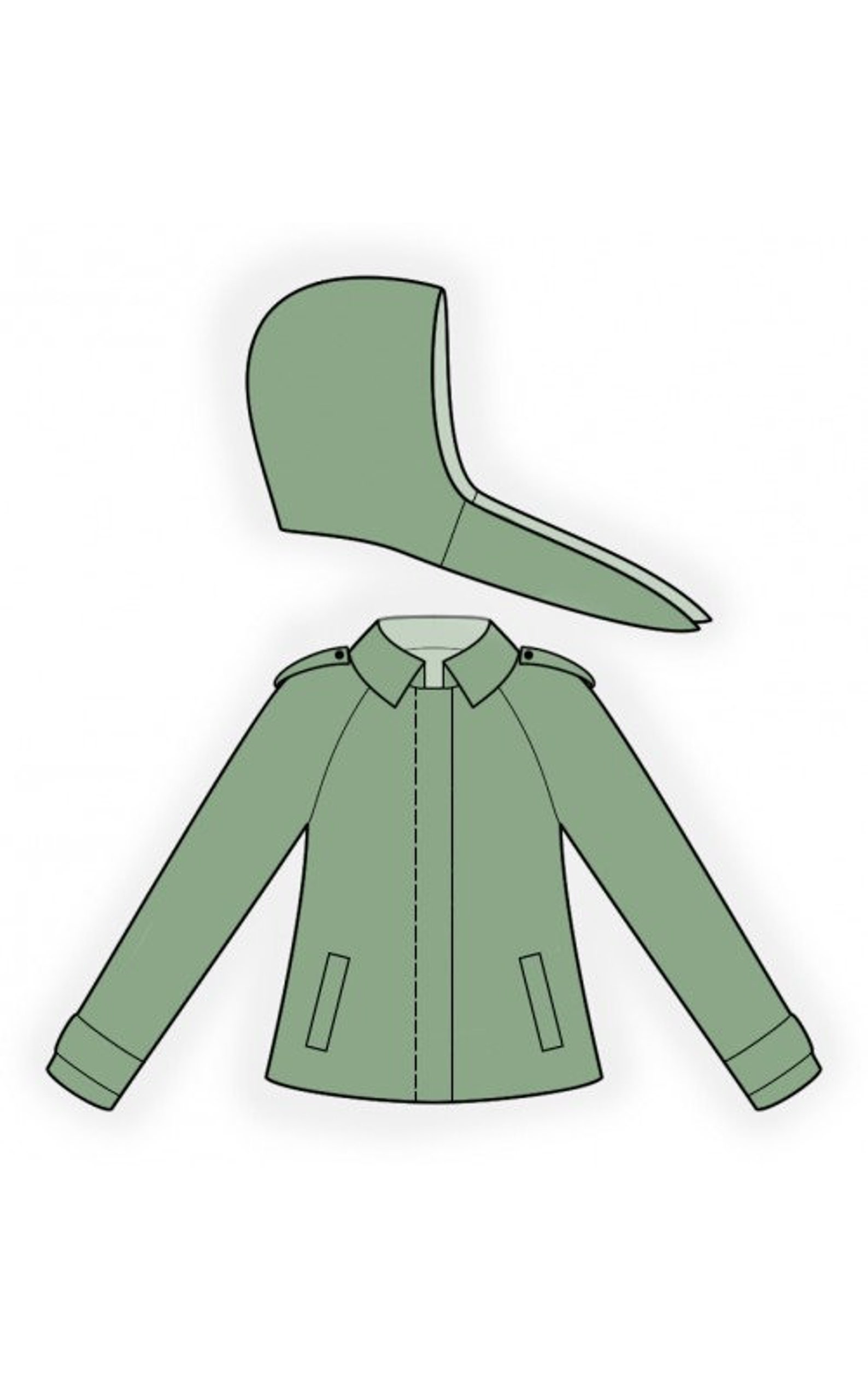 2372 PDF Raincoat Sewing Pattern S-M-L-XL or Made to Measure - Etsy