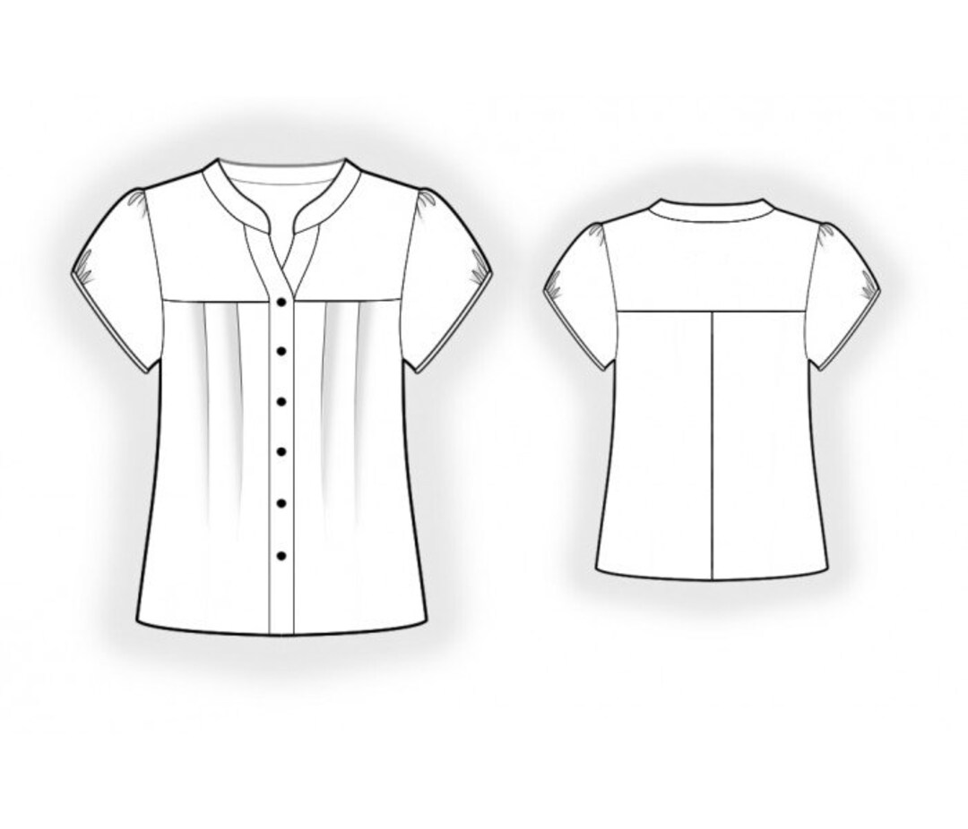 2385 Chiffon Blouse Sewing Pattern PDF S-M-L-XL or Made to - Etsy