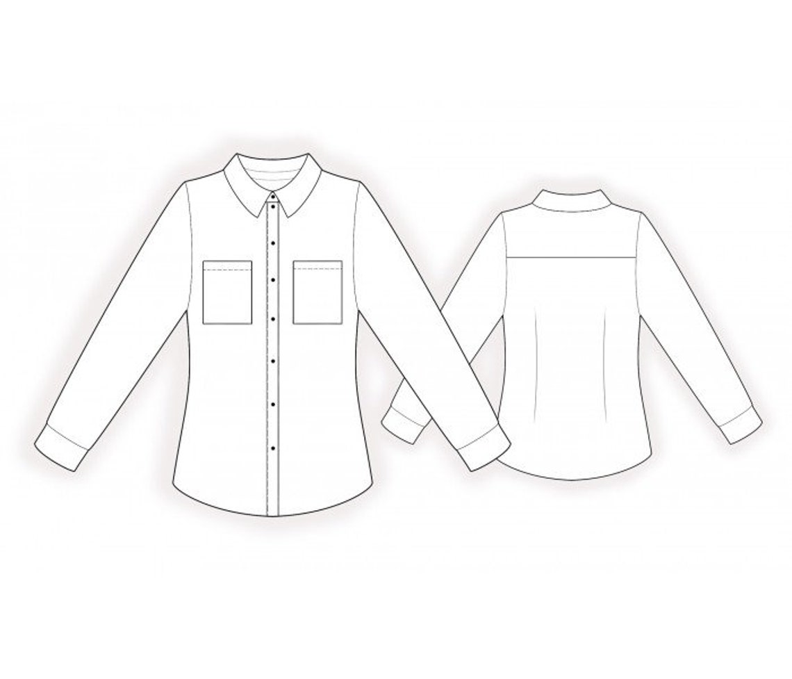 2295 Blouse Sewing Pattern PDF S-M-L-XL or Made to Measure - Etsy