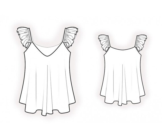 2345 Blouse Top Sewing Pattern PDF S-M-L-XL or Made to - Etsy