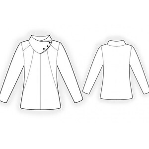 2548 Knit Blouson Sewing Pattern PDF - S-M-L-XL or Made to Measure ...