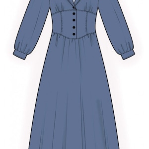 2114 Denim Dress Sewing Pattern PDF S-M-L-XL or Made to - Etsy