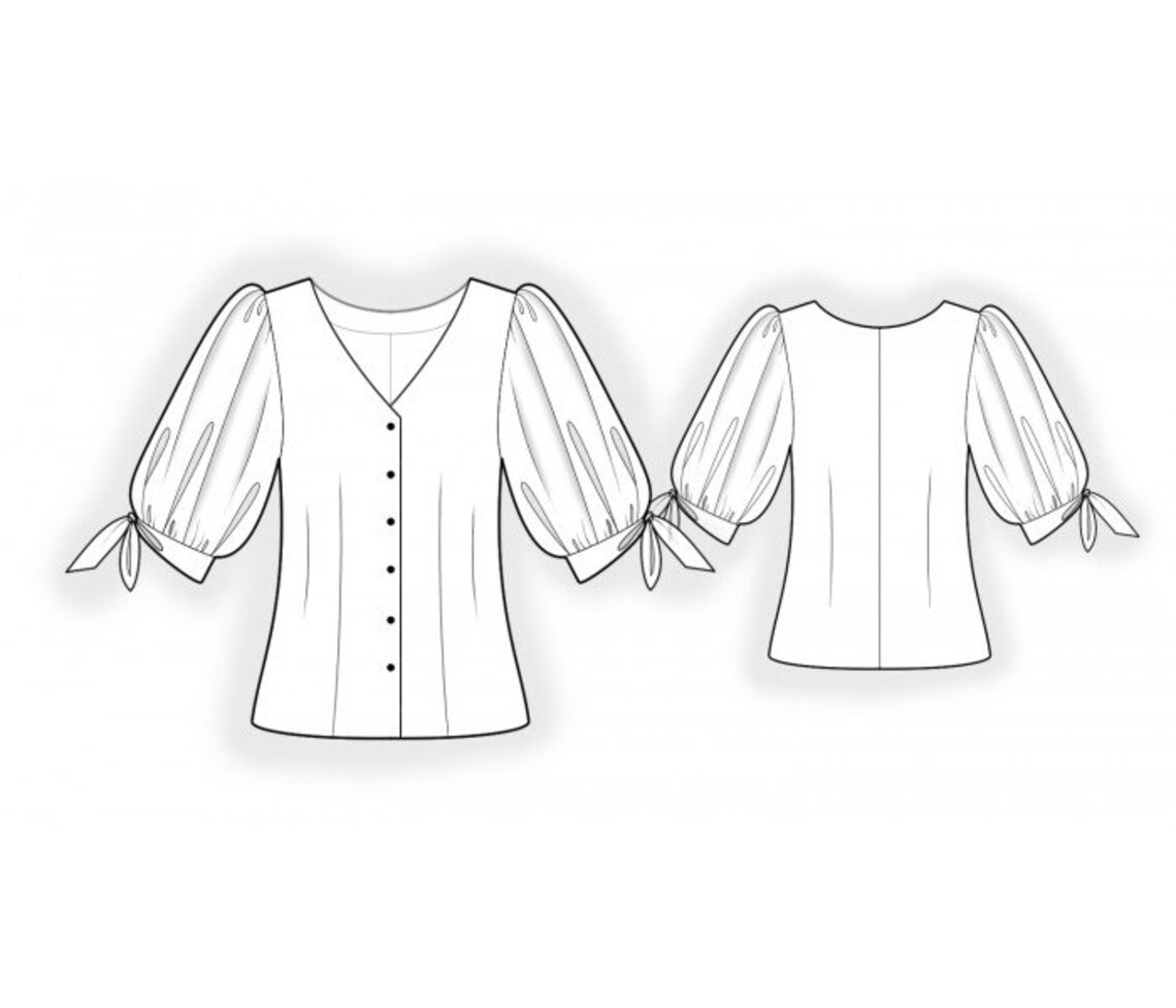 2360 Blouse Top Sewing Pattern PDF S-M-L-XL or Made to - Etsy