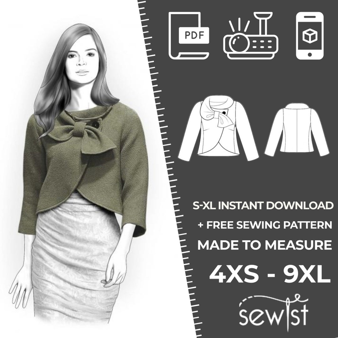 4169 PDF Jacket Sewing Pattern S-M-L-XL or Made to Measure Sewing ...