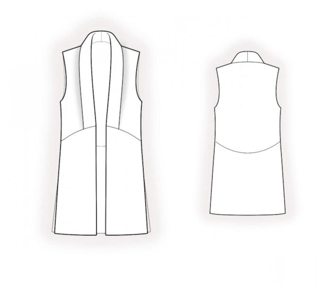 2219 Waistcoat Sewing Pattern PDF Download S-M-L-XL or Free - Etsy