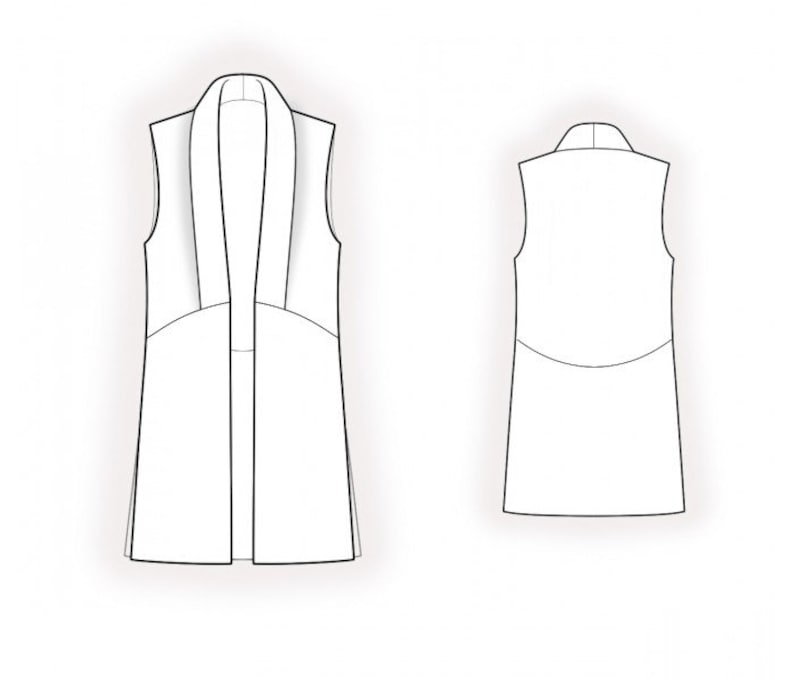 2219 Waistcoat Sewing Pattern PDF Download, S-M-L-XL or Free Made to ...