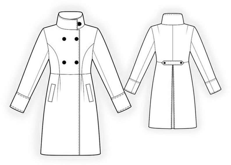4192 Coat Sewing Pattern PDF - S-M-L-XL or Made to Measure Sewing ...