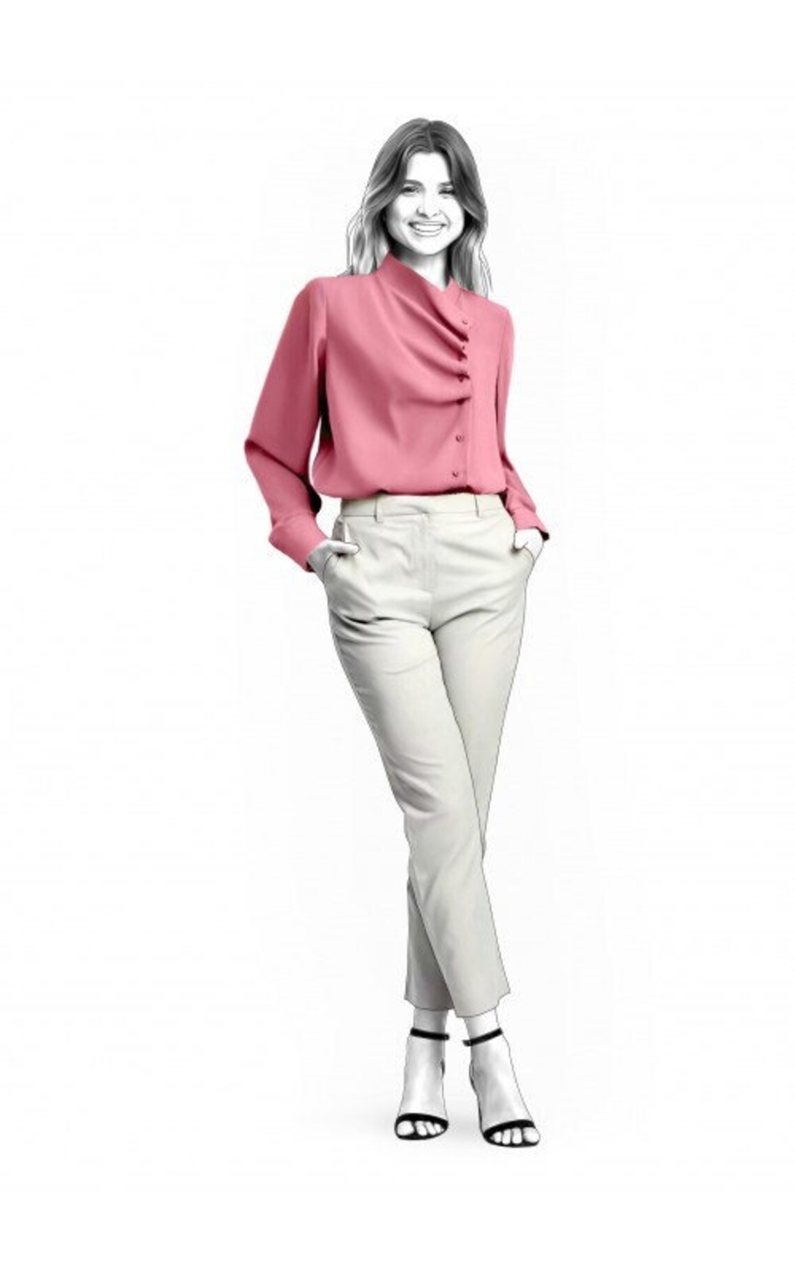 2458 Blouse Sewing Pattern PDF S-M-L-XL or Made to Measure - Etsy