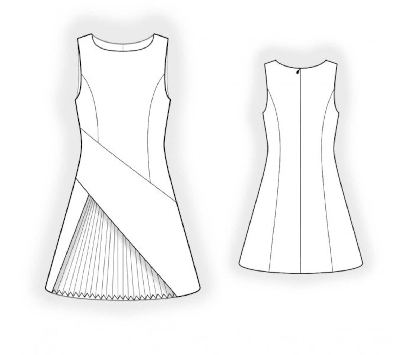 2442 Women's Dress Sewing Pattern PDF - S,M,L,XL / Custom Size ...