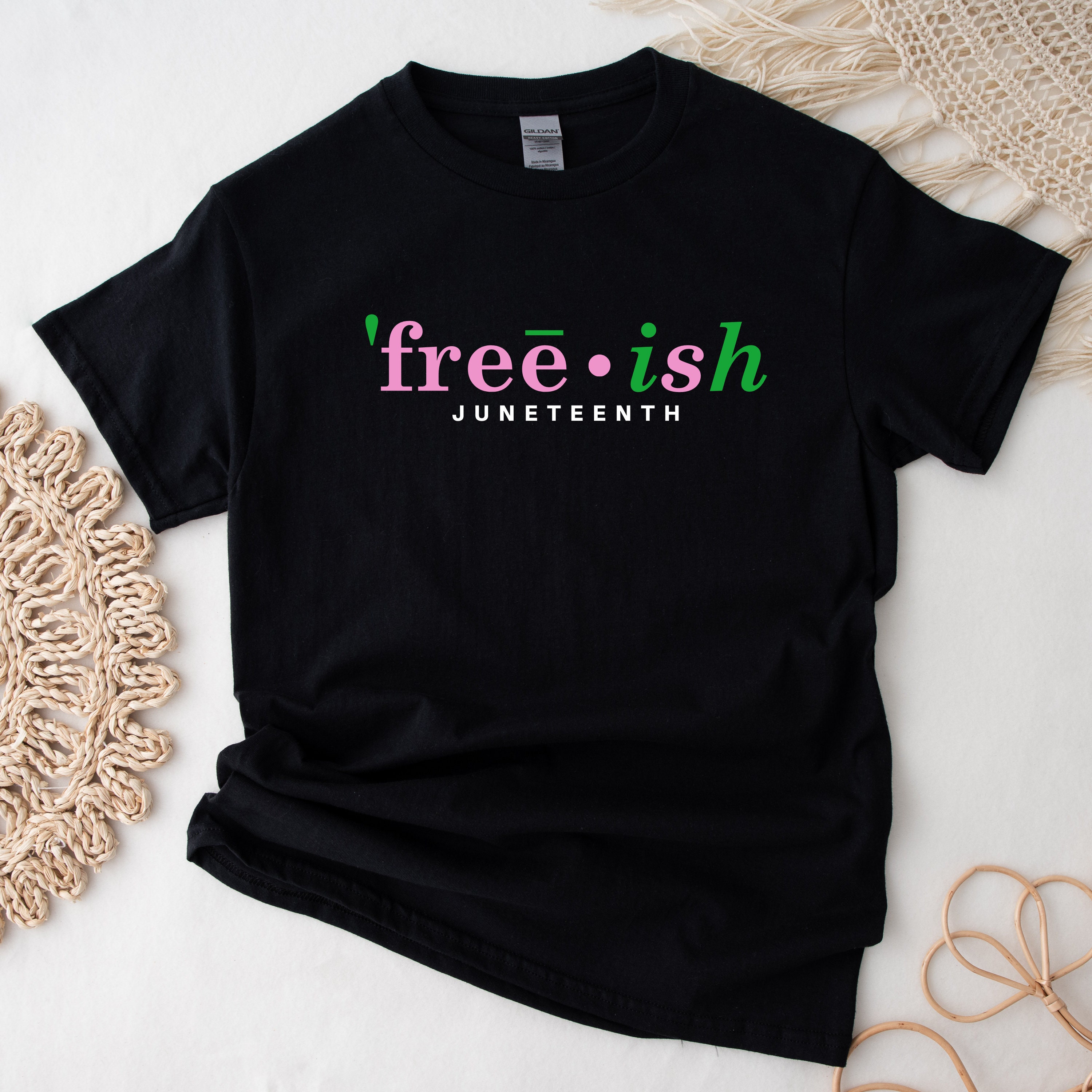 Free Ish Juneteenth AKA Sorority DST Zphib Sgrho Shirt Pink Green Royal ...
