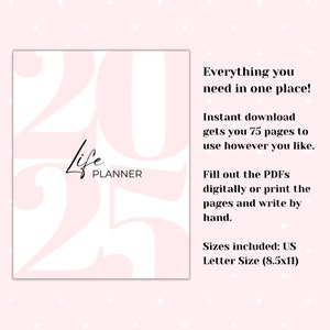 2025 Pink Planner Pink 2025 Digital Planner 2025 Planner Bundle Dated ...