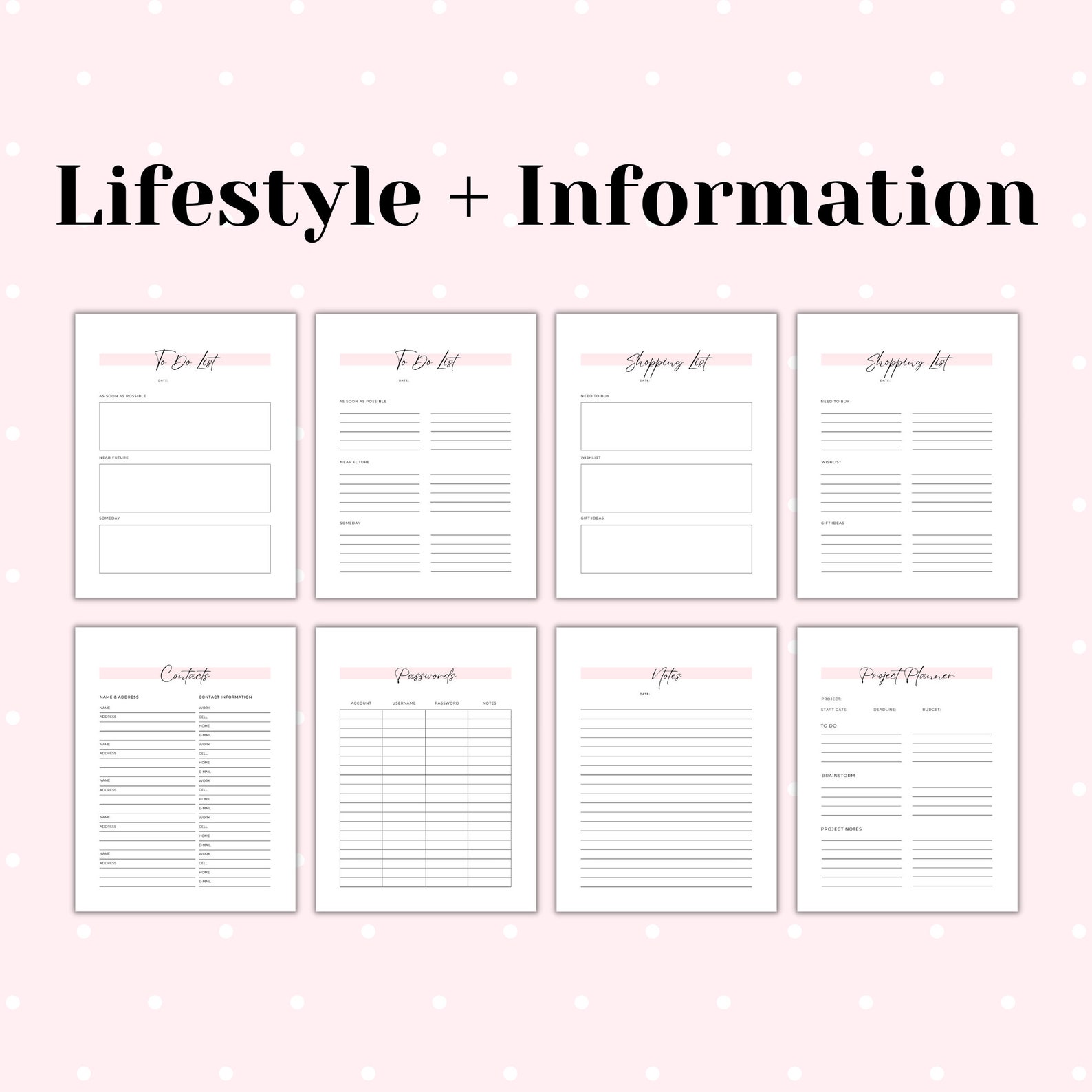 2025 Pink Planner Pink 2025 Digital Planner 2025 Planner Bundle Dated ...