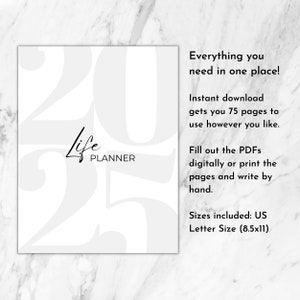 Life Planner 2025 Planner 2025 Digital Planner 2025 Planner Bundle ...