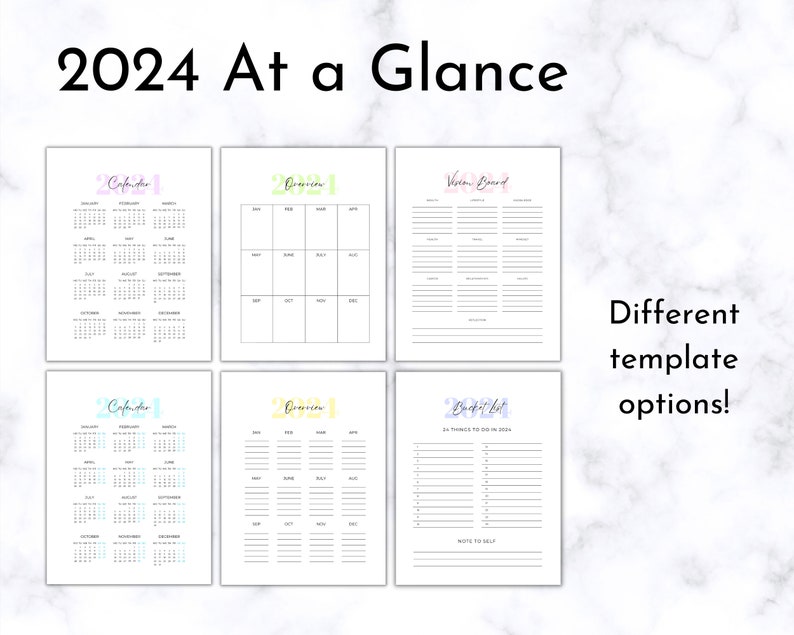 2024 Planner 2024 Digital Planner 2024 Planner Bundle Dated Planner ...