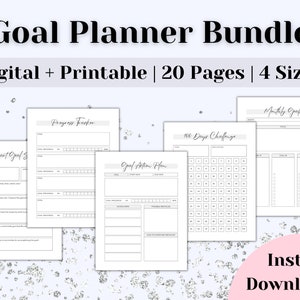 Goal Planner Printable Digital Goal Planner Kit 2023 Goals - Etsy