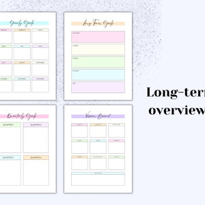 Goal Planner Printable Digital Goal Planner Kit 2024 Goals 2024 Goal ...