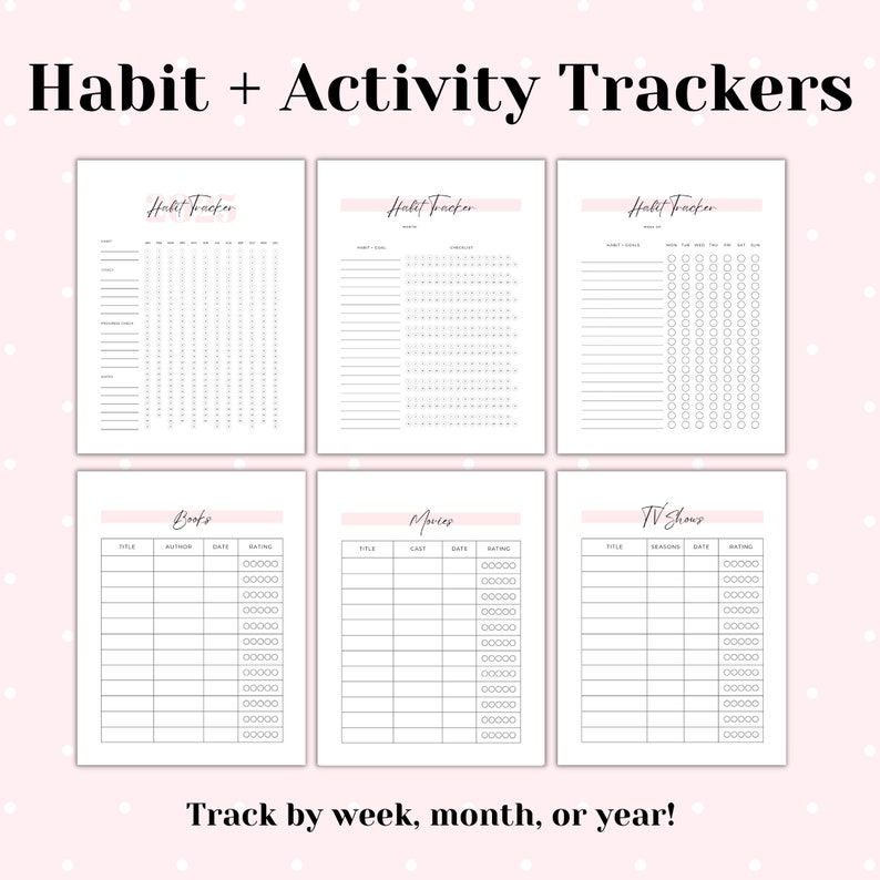 2025 Pink Planner Pink 2025 Digital Planner 2025 Planner Bundle Dated ...