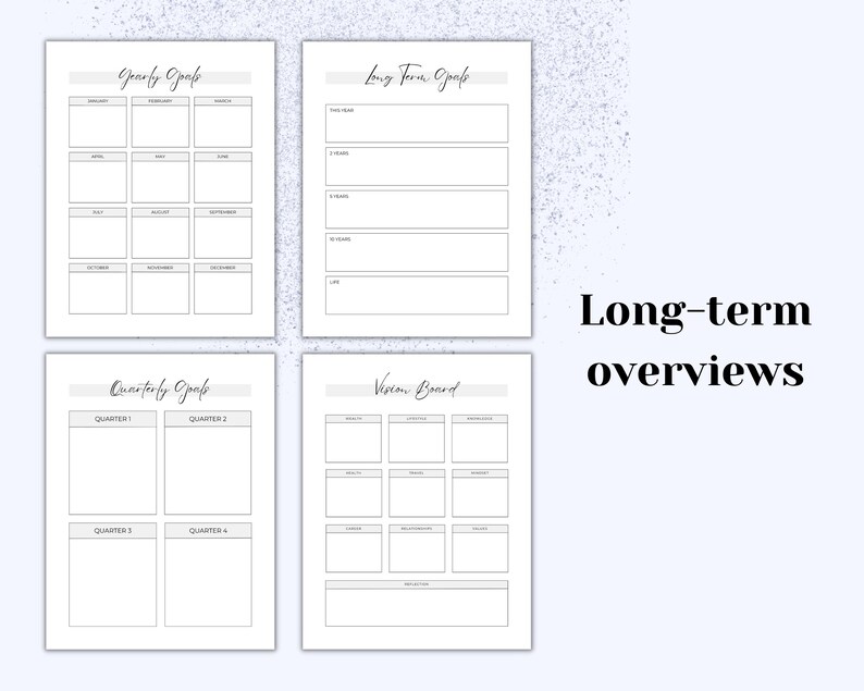 Goal Planner Printable Digital Goal Planner Kit 2024 Goals 2024 Goal ...