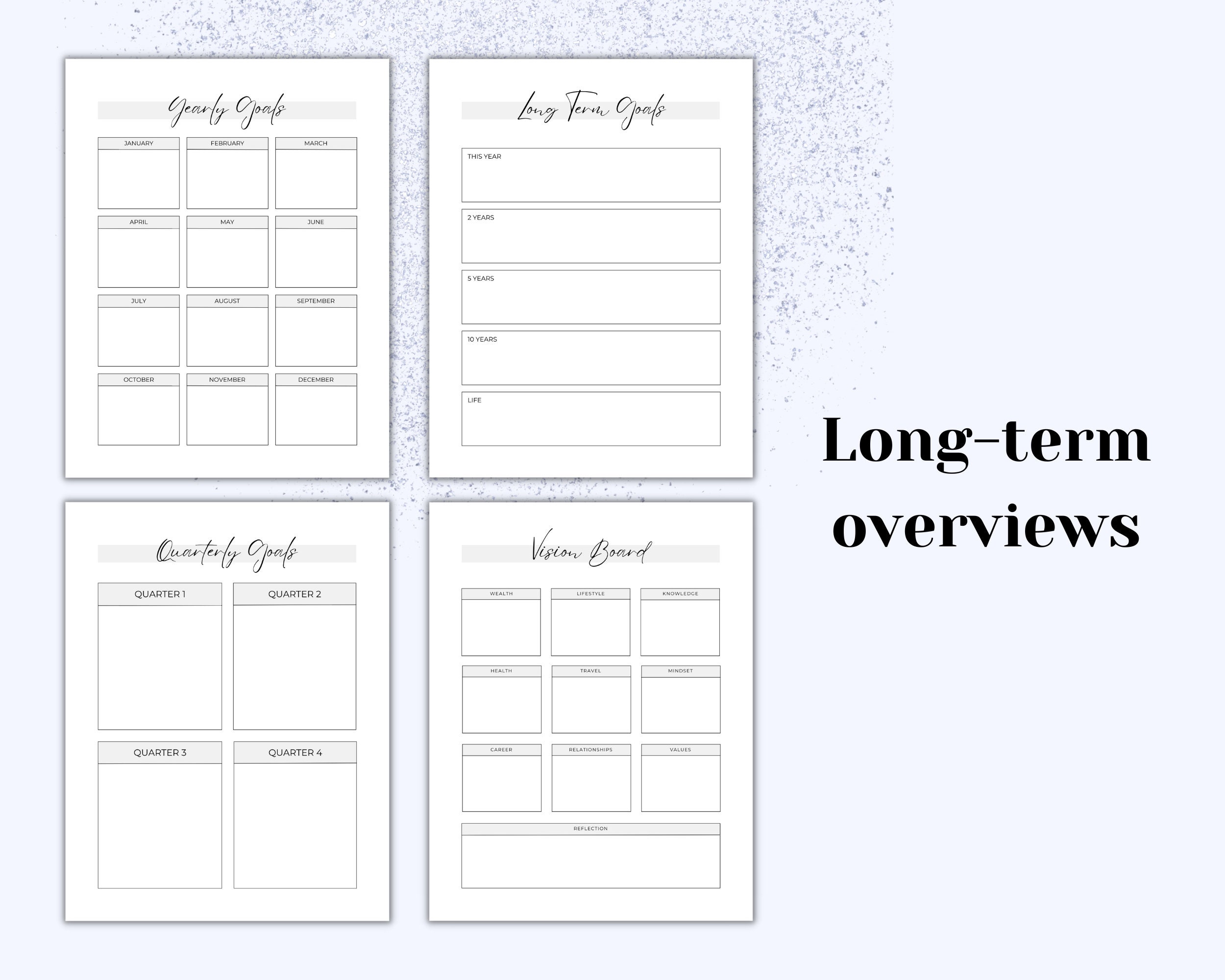 Goal Planner Printable Digital Goal Planner Kit 2024 Goals 2024 Goal ...