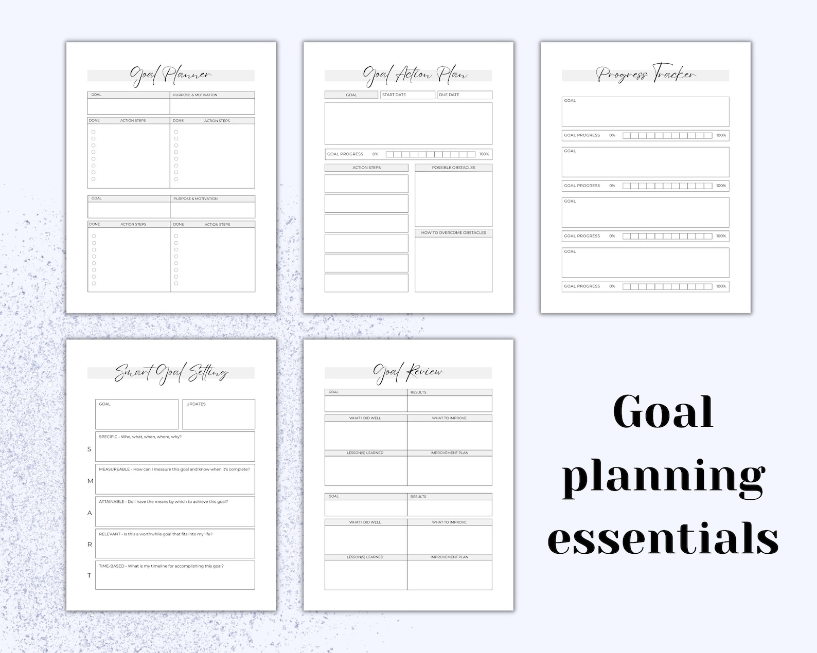 Goal Planner Printable Digital Goal Planner Kit 2024 Goals 2024 Goal ...
