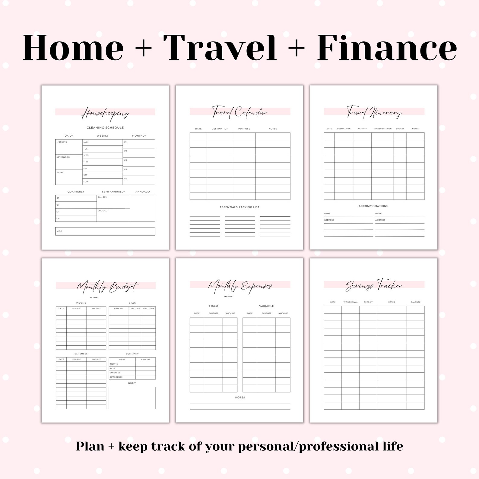 2025 Pink Planner Pink 2025 Digital Planner 2025 Planner Bundle Dated ...