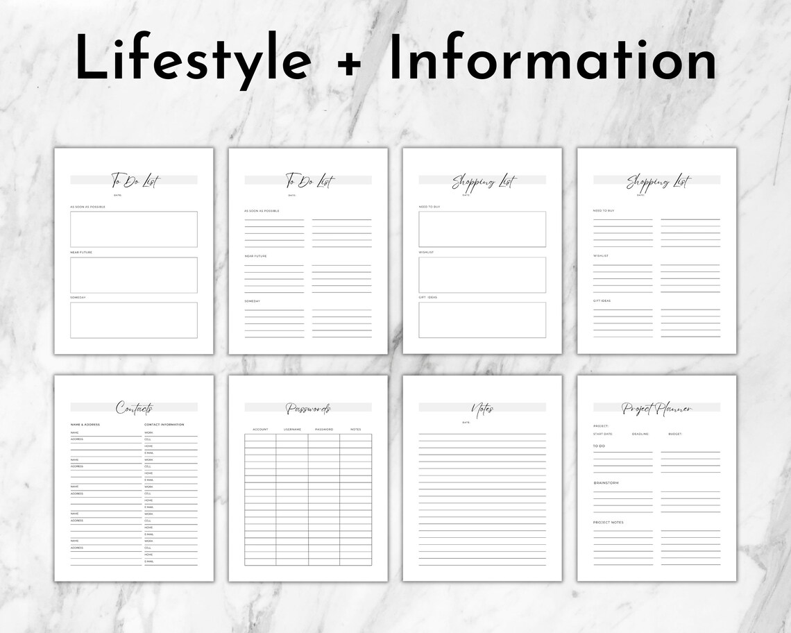 Life Planner 2024 Planner 2024 Digital Planner 2024 Planner Bundle ...