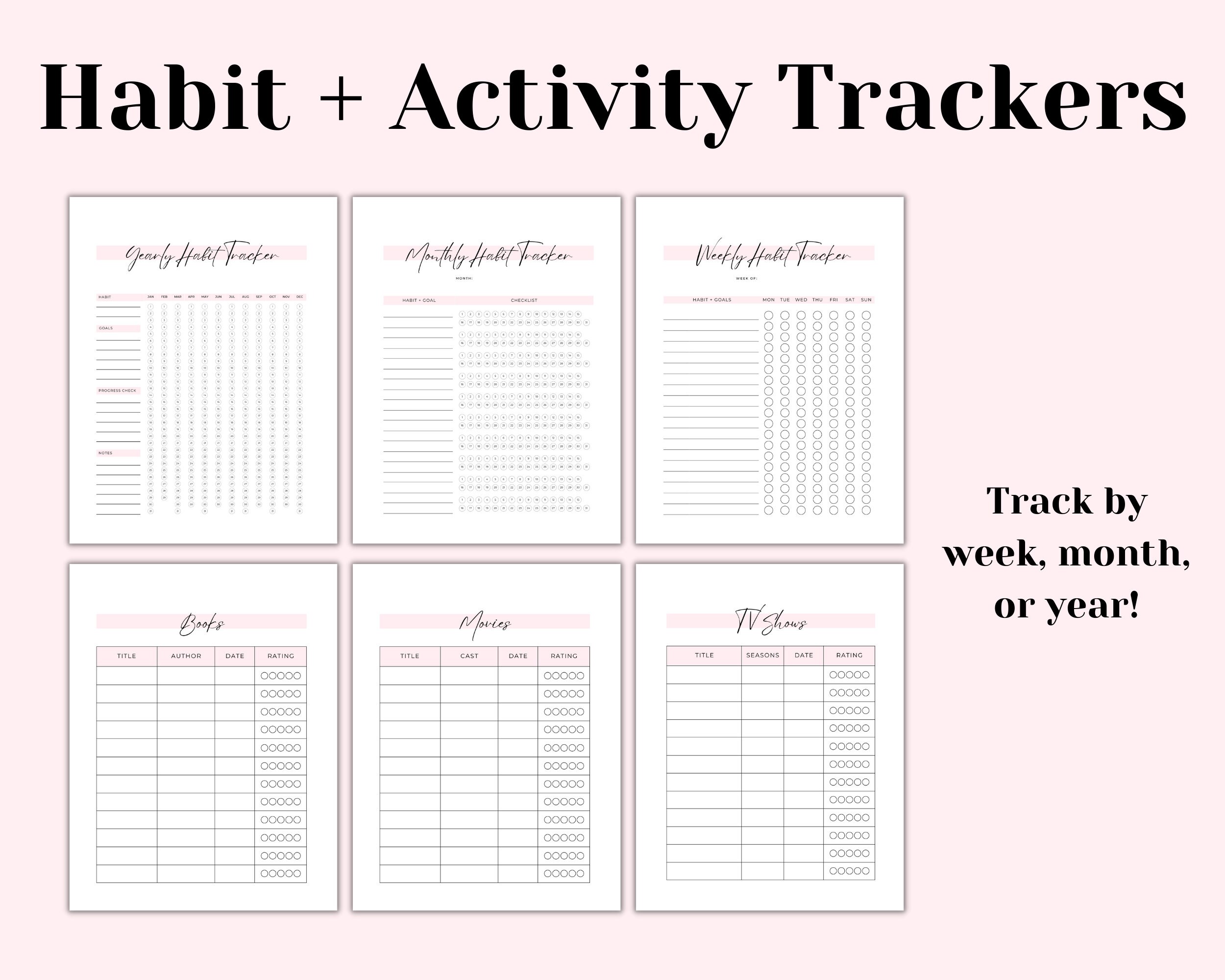 Pink Planner Printable Pink Digital Planner Printable Life Planner ...