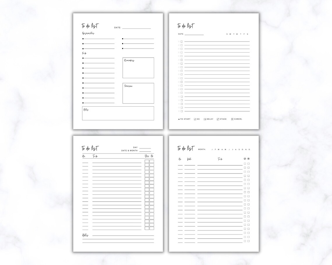 To Do List Bundle to Do List Printable to Do List Digital to Do List ...