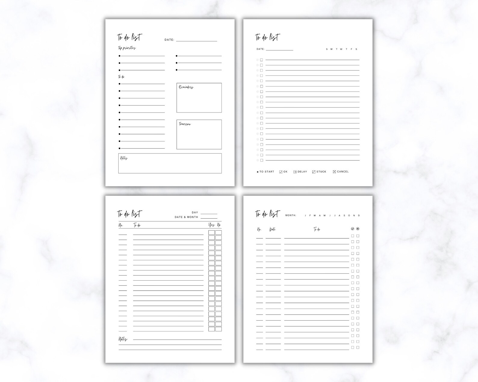 To Do List Bundle to Do List Printable to Do List Digital to Do List ...