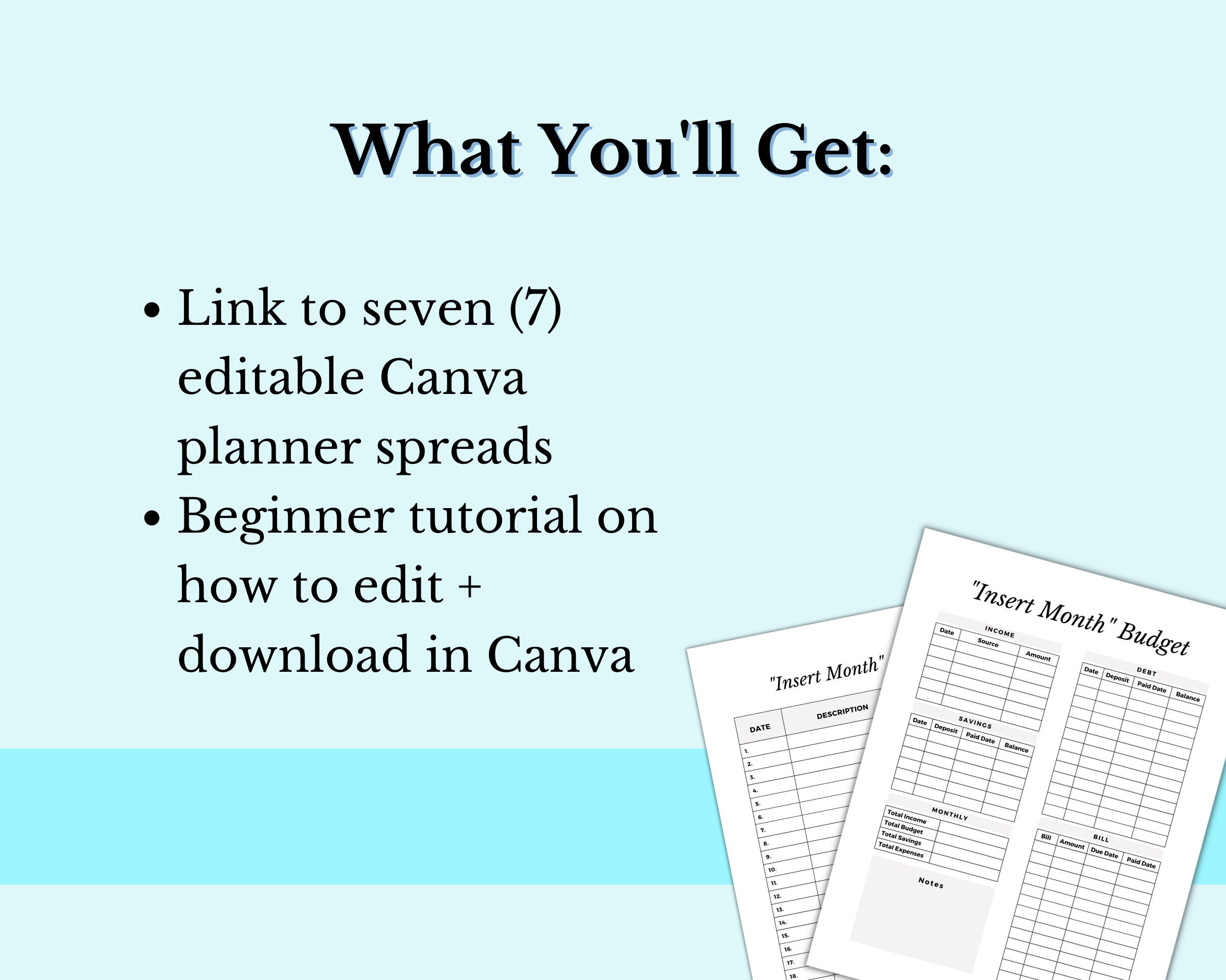 EDITABLE Budget Planner Budget Tracker Monthly Budget Template A4, A5 ...