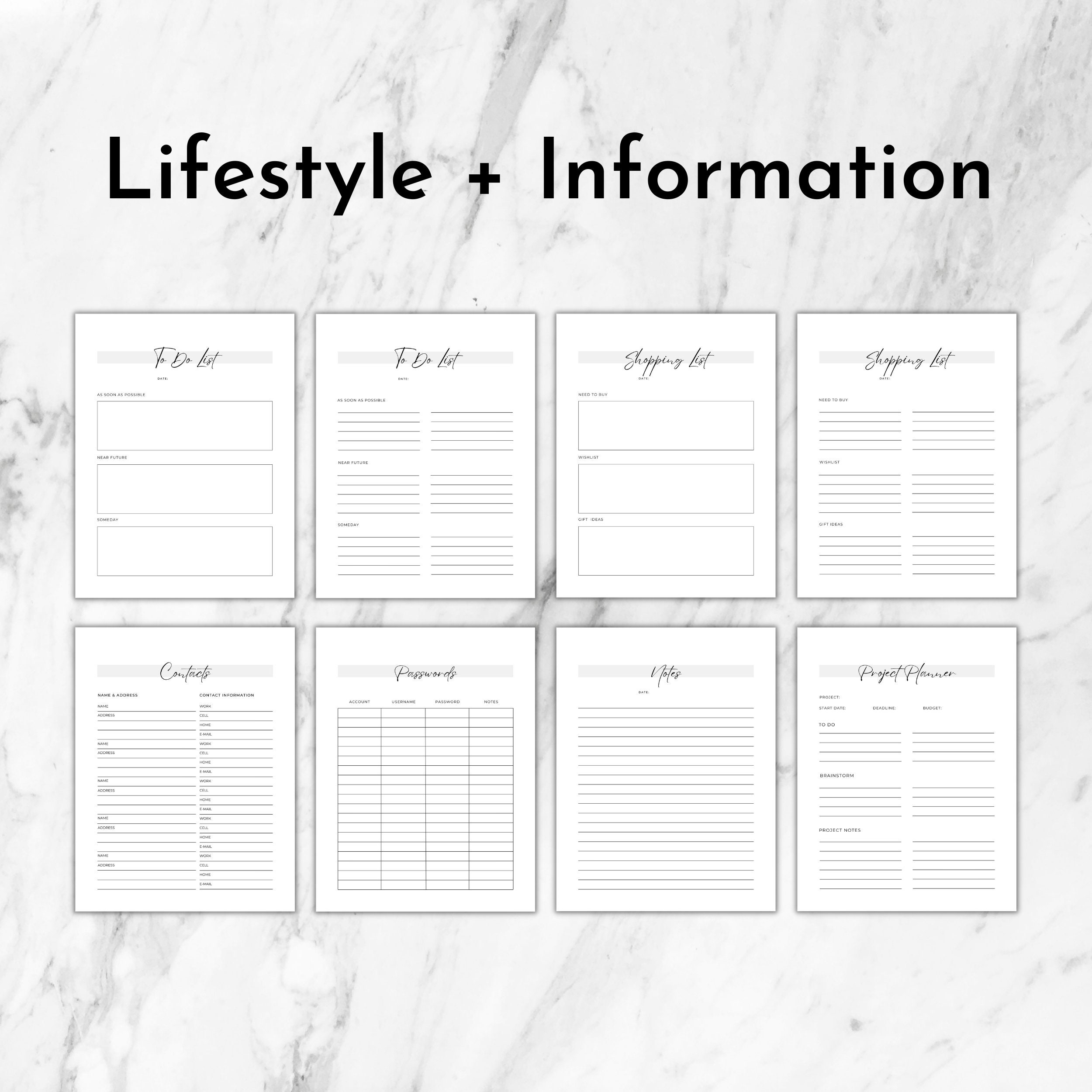 Life Planner 2025 Planner 2025 Digital Planner 2025 Planner Bundle ...