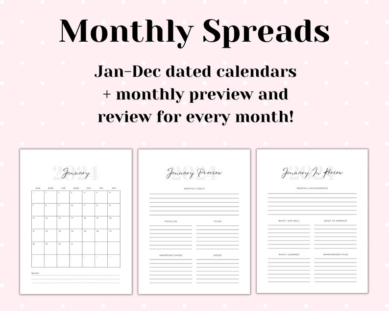 2024 Planner 2024 Digital Planner 2024 Planner Bundle Dated - Etsy Canada