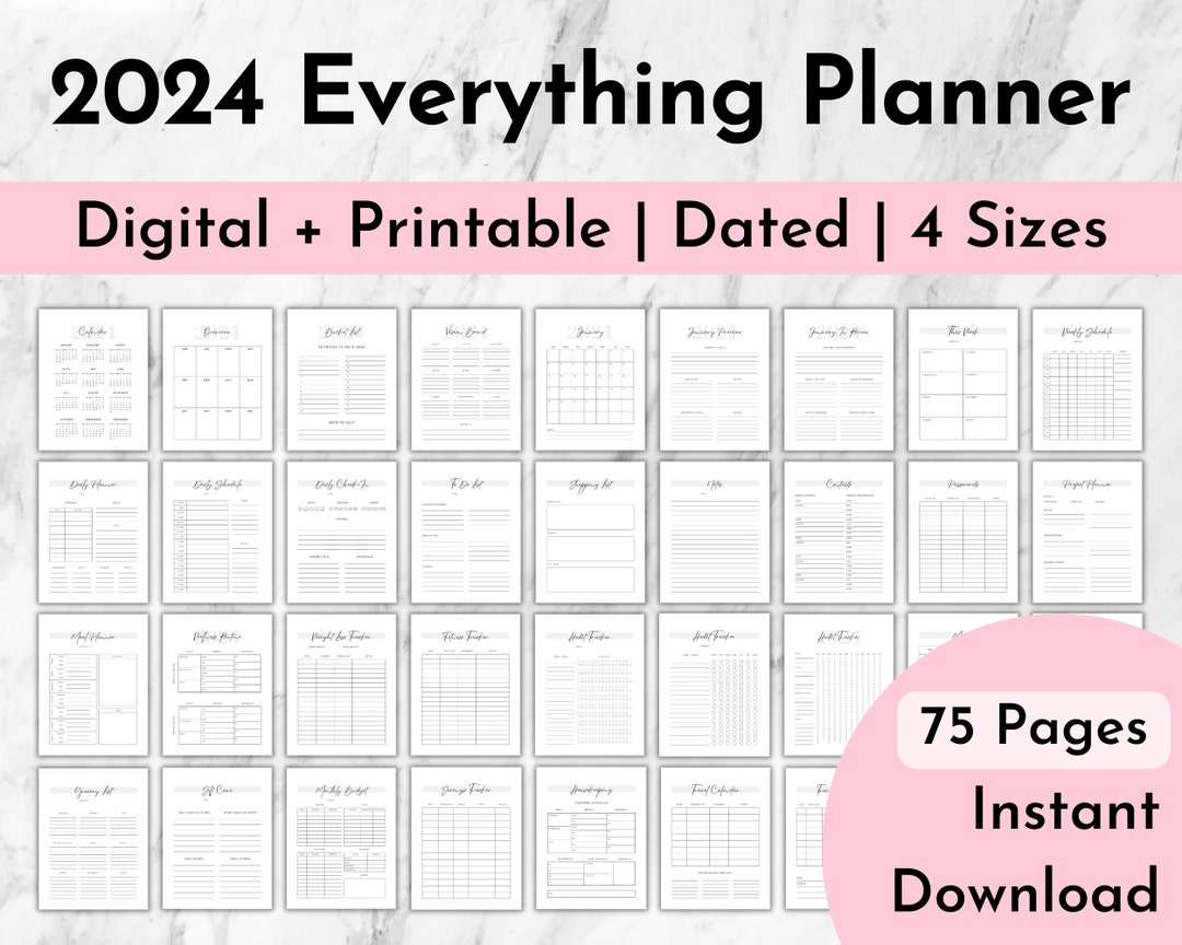 Life Planner 2024 Planner 2024 Digital Planner 2024 Planner Bundle ...