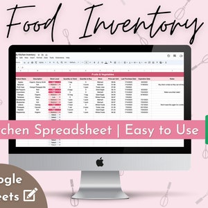 Food Inventory Kitchen Inventory Pantry Inventory Food Tracker Grocery ...