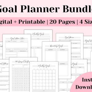 Goal Planner Printable Digital Goal Planner Kit 2024 Goals 2024 Goal ...