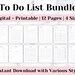 To Do List Bundle to Do List Printable to Do List Digital to Do List ...