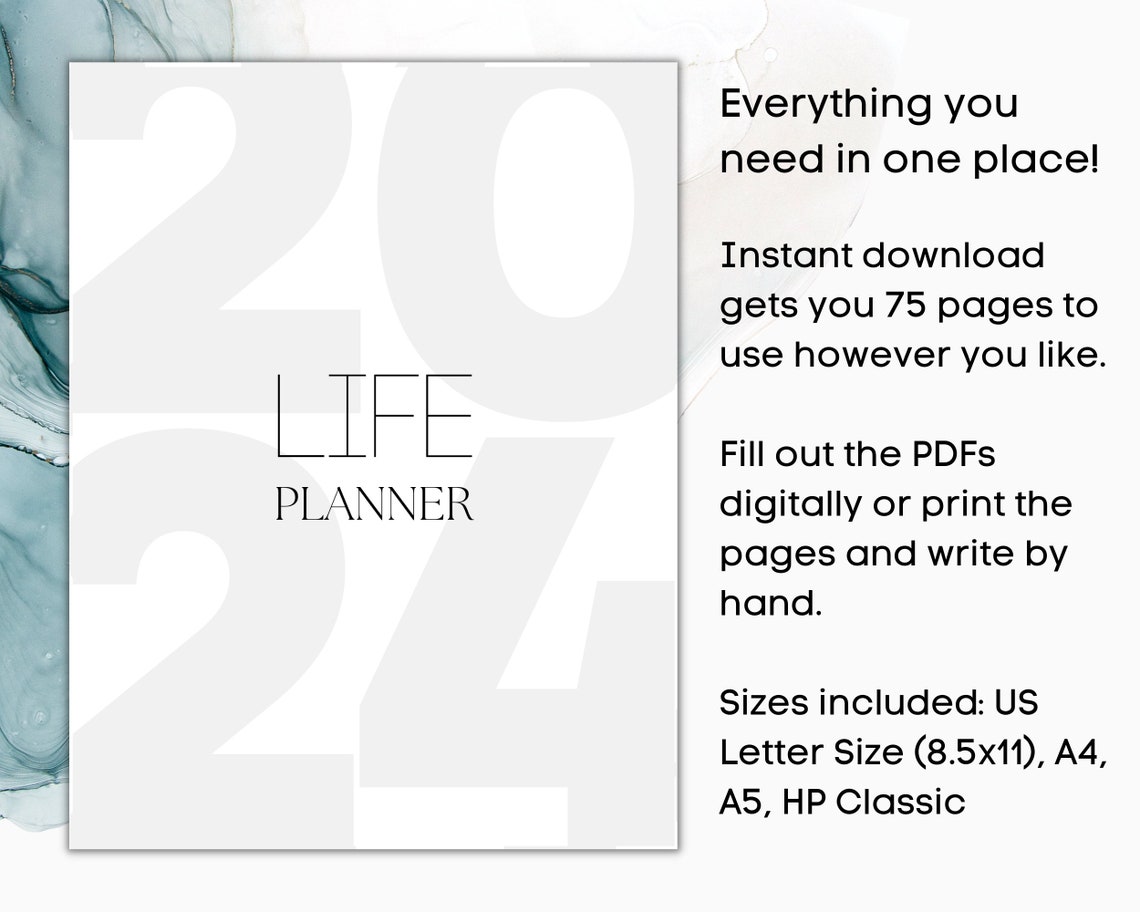 2024 Planner 2024 Digital Planner 2024 Planner Bundle Dated Planner ...