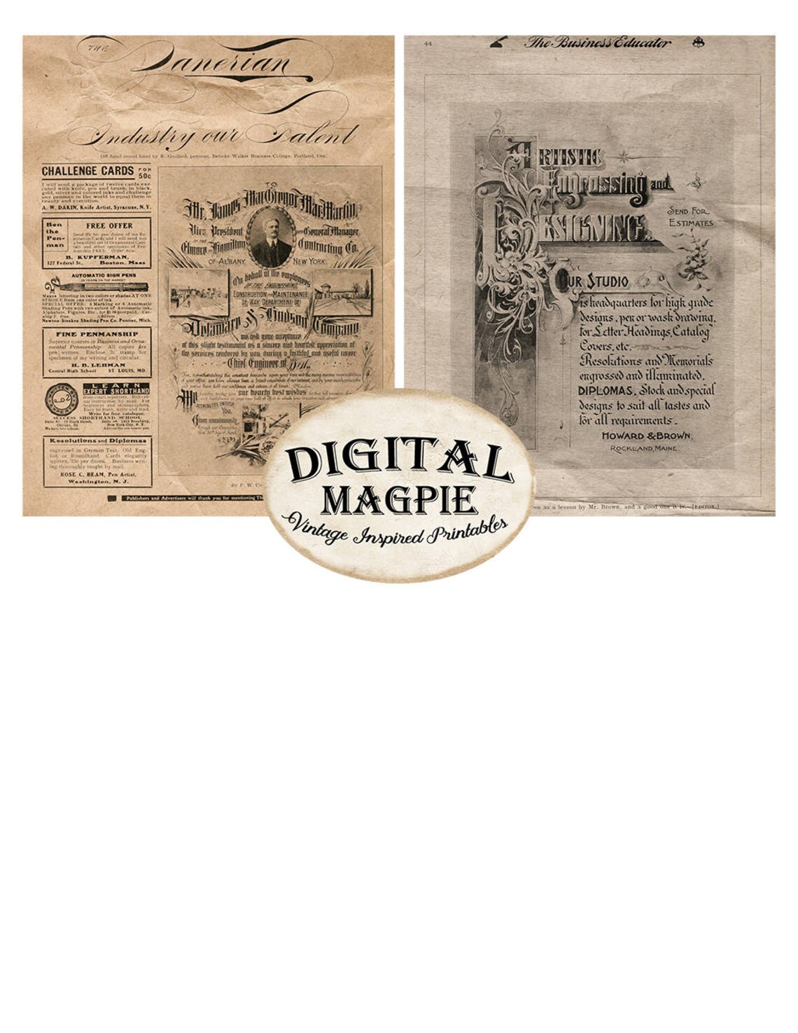 Victorian Vintage News Paper Digital Paper Pack Old Newspaper Printable ...