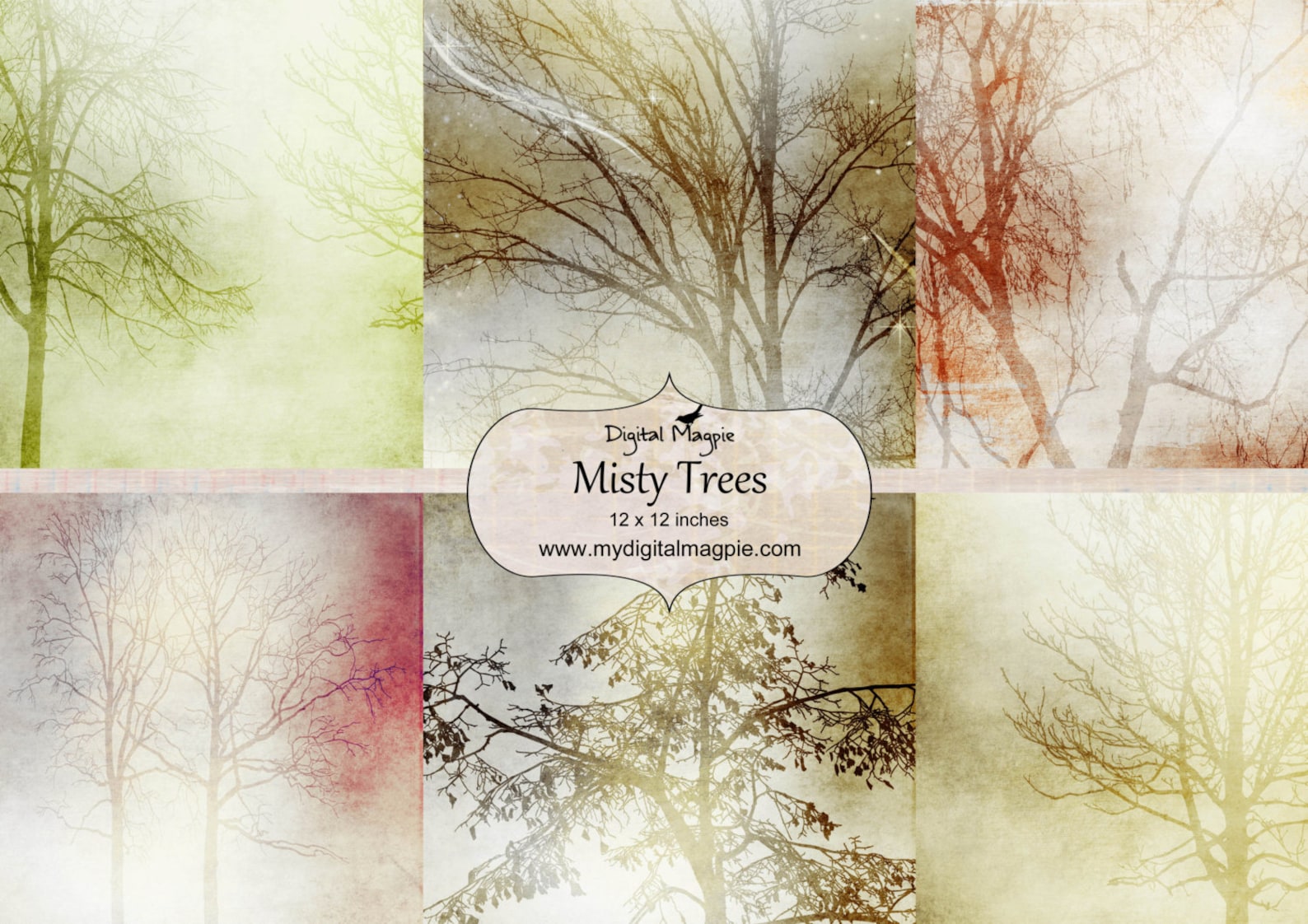 Digital Paper Pack Scrapbook Paper 12 X 12 Digital Collage Sheet ...