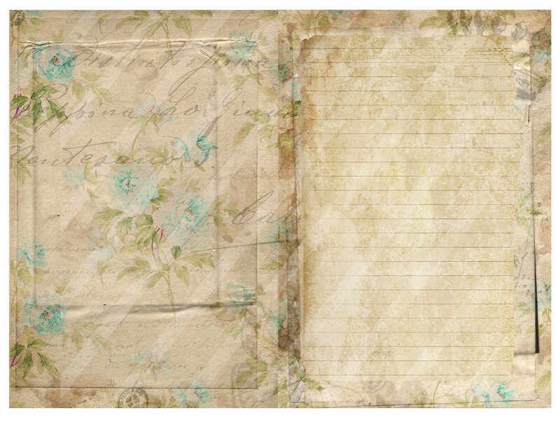 Printable Journal Pages Layered Vintage Old Paper Digital Pack - Etsy