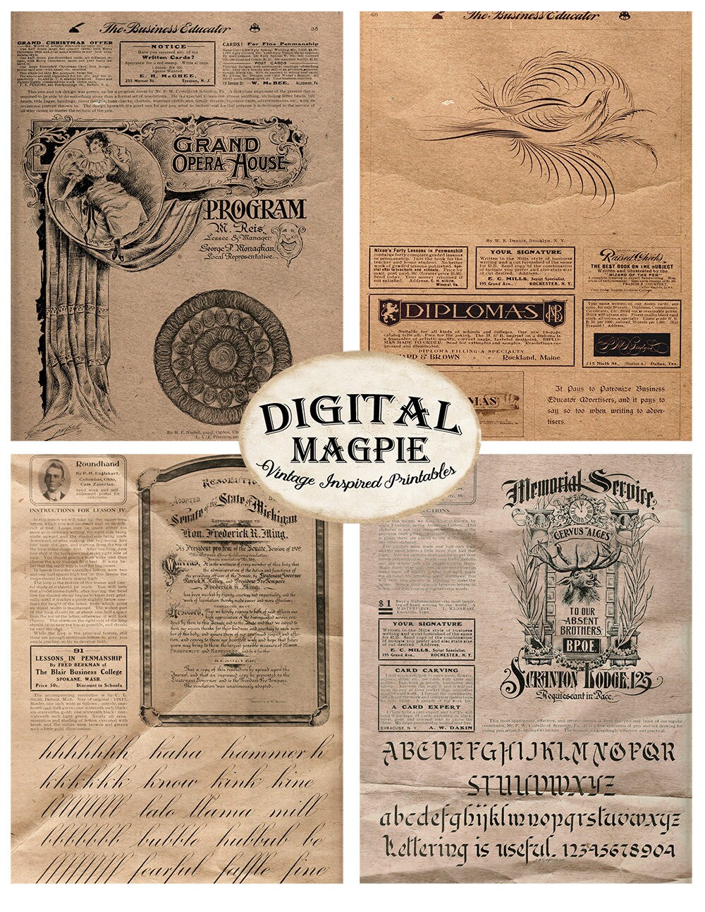 Victorian Vintage News Paper Digital Paper Pack Old Newspaper | Etsy