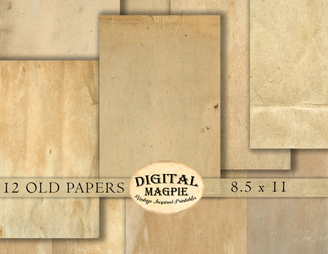 Digital Paper Pack Neutral Aged Antique Vintage Background Printable ...